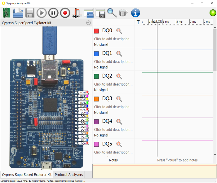 Cypress SuperSpeed Explorer Kit as a Logic Analyzer
